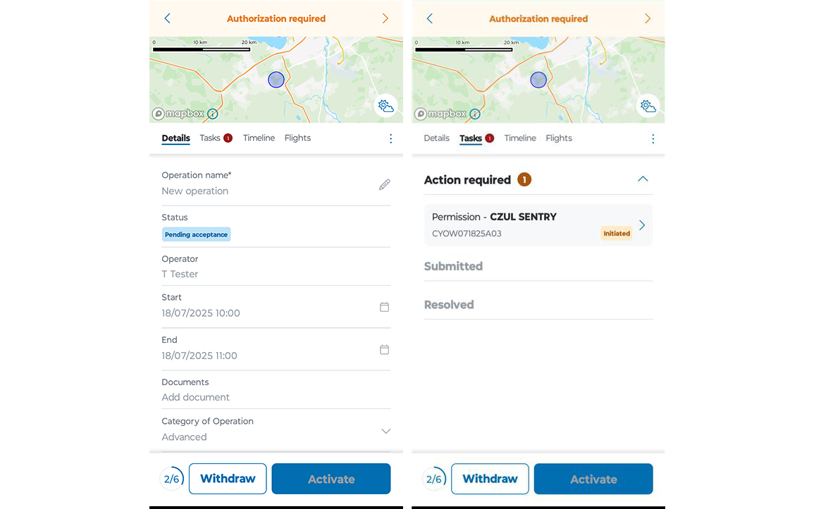 NAV CANADA NAV Drone Mobile: Operation Planning and Permission Requests