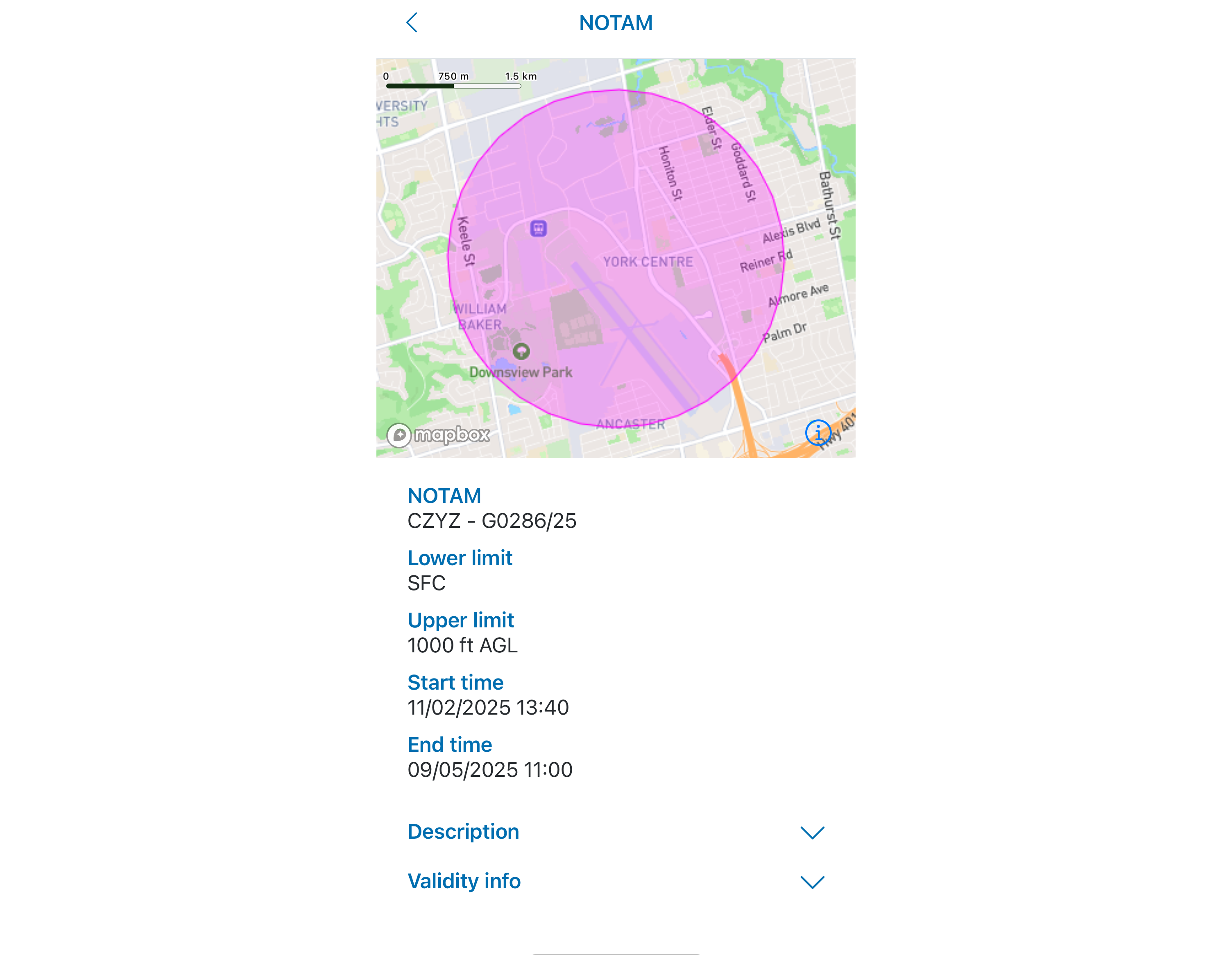 NAV CANADA NAV Drone Mobile: Geozones and NOTAMs